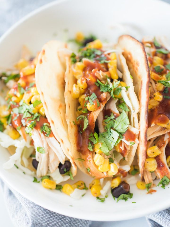 BBQ Chicken Tacos Recipe - Sweetly Splendid