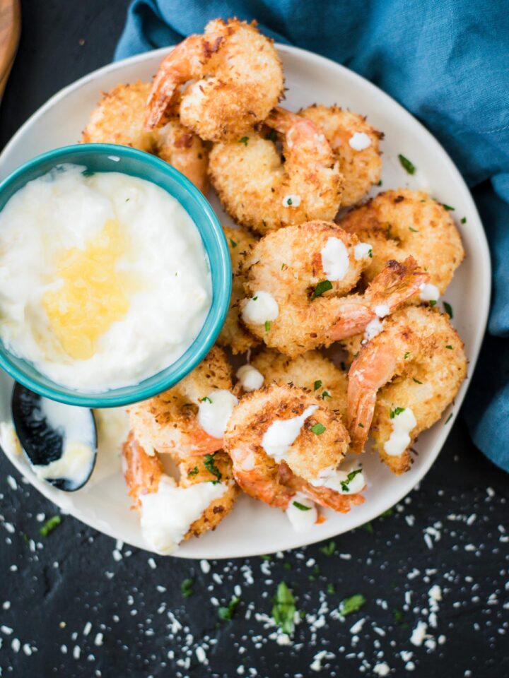 Air Fryer Coconut Shrimp with Creamy Pineapple Dipping Sauce - Sweetly ...