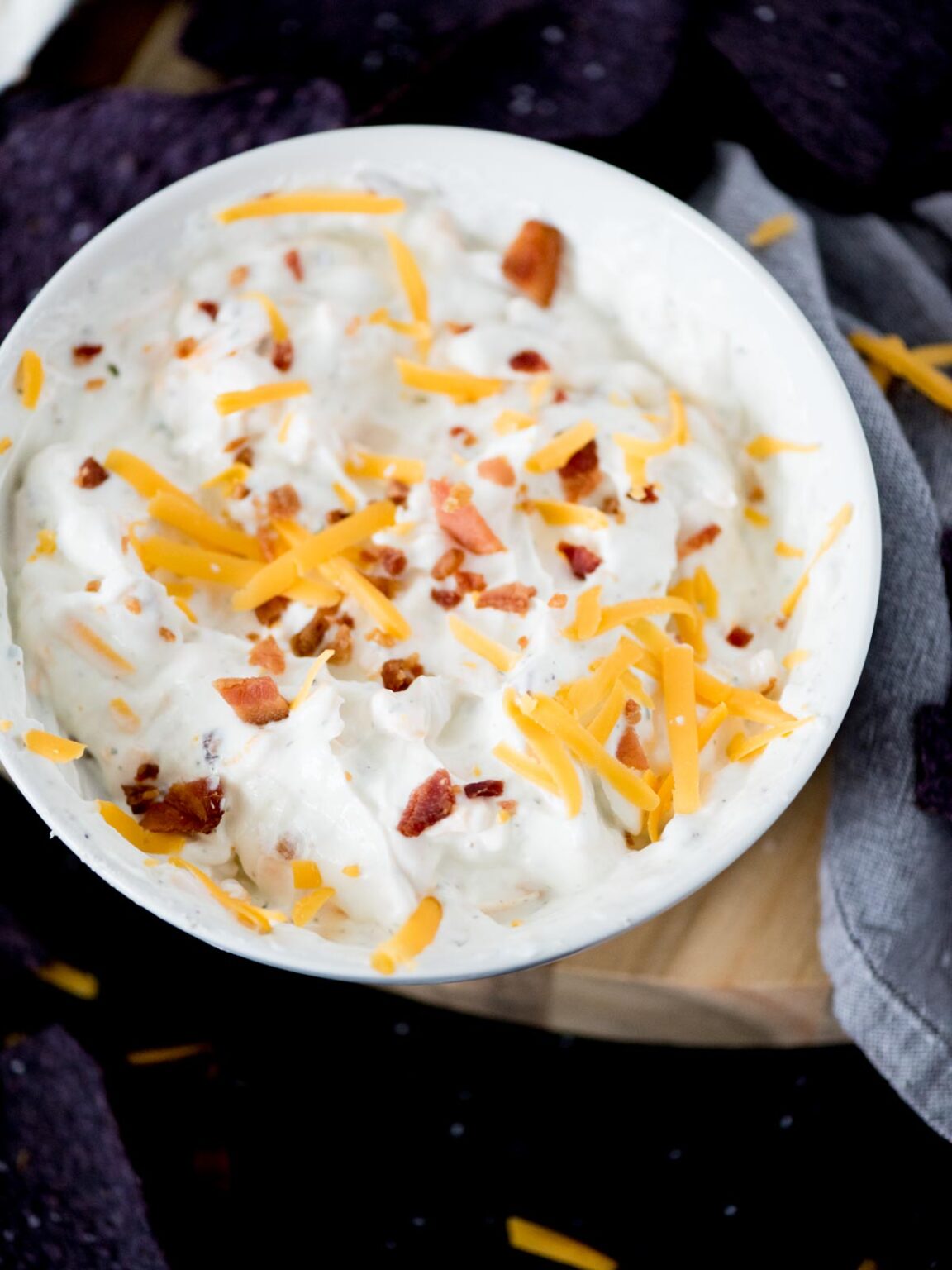 Sour Cream Ranch Bacon Dip - Sweetly Splendid