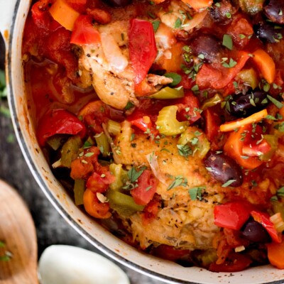 Oven Baked Chicken Cacciatore - Sweetly Splendid