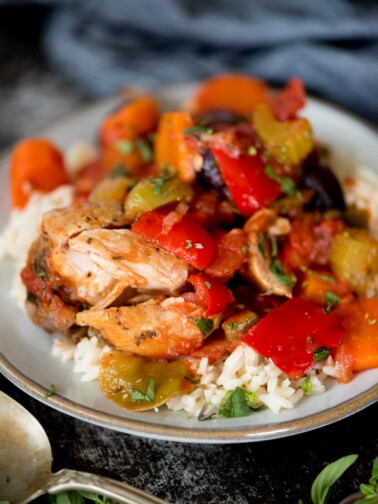 Oven Baked Chicken Cacciatore - Sweetly Splendid