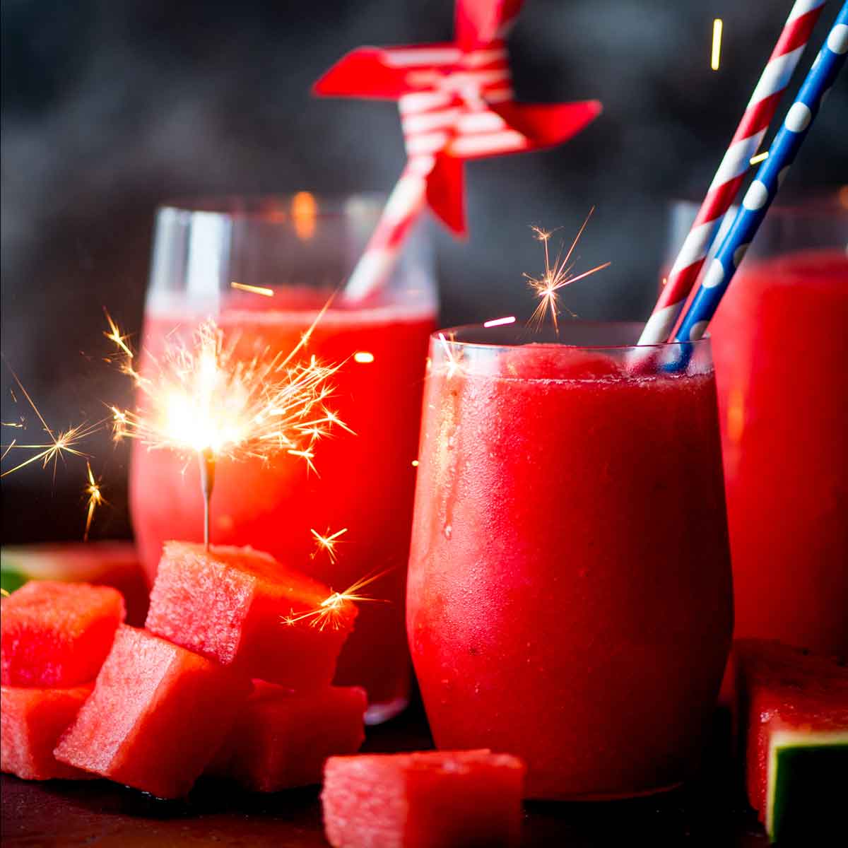 Frozen Watermelon Slush Cocktail - Sweetly Splendid