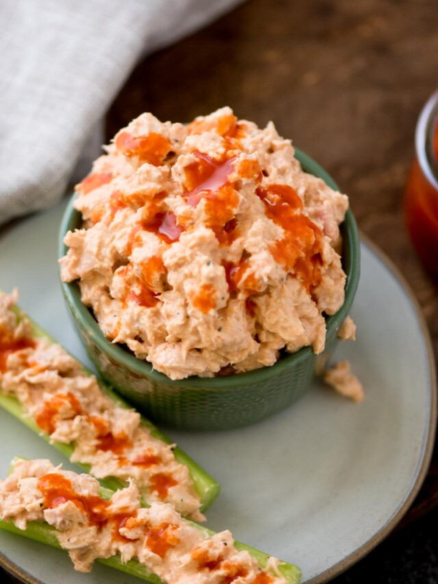 Classic Tuna Sald with Buffalo Sauce - Sweetly Splendid
