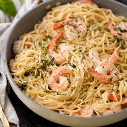 Easy Creamy Shrimp Linguine Recipe (30 Minute Dinner) - Sweetly Splendid