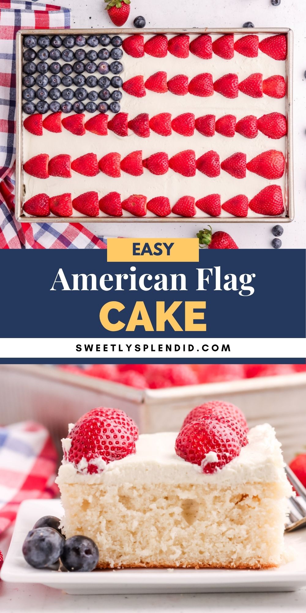 American Flag Cake (Easy 4th of July Dessert with Fresh Berries ...