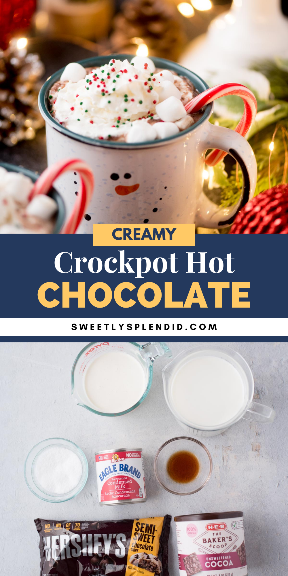 Crockpot Hot Cocoa Recipe (Creamy & Delicious!) - Sweetly Splendid
